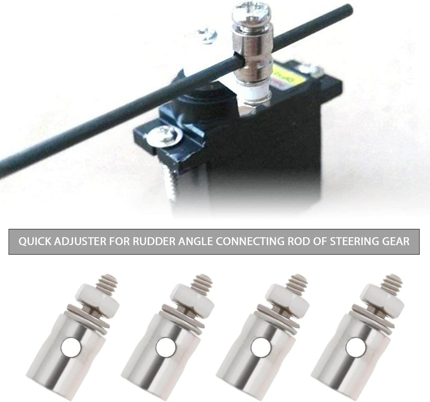 20PCS 1.8mm Hole Diameter Pushrod Servo Connector Linkage Stoppers ...