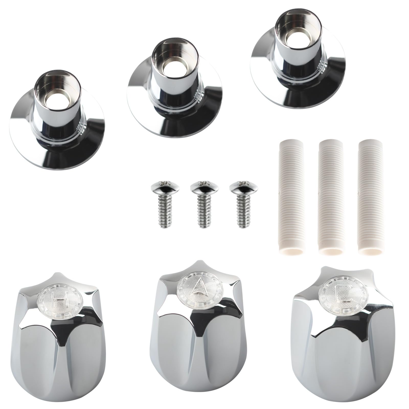 LEDBarz 81428 Bathtub and Shower Knobs 3 Piece Replacement Kit for ...