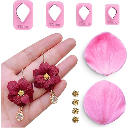 Amazon.com: Keoker Petal Cutters Polymer Clay - Flower Petals Clay ...