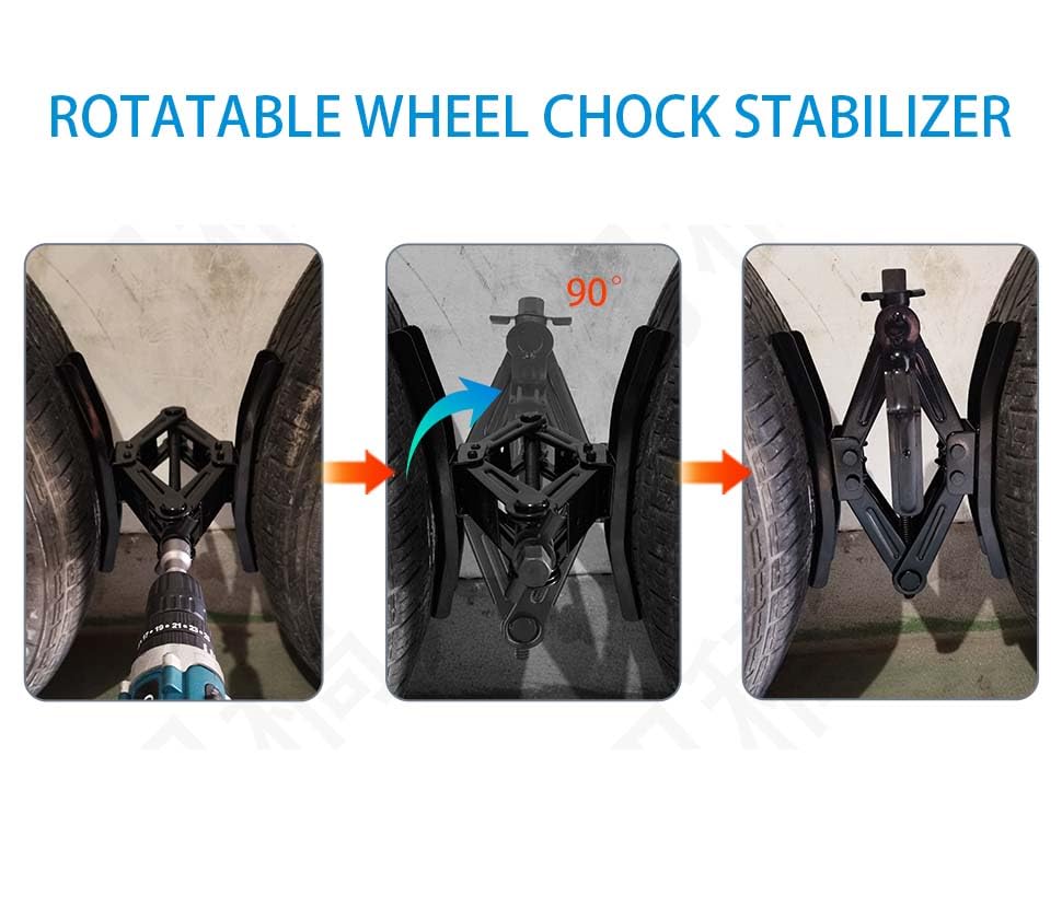 Snapklik.com : RVPNR RV Rotatable Wheel Chock Stabilizers (Drill ...