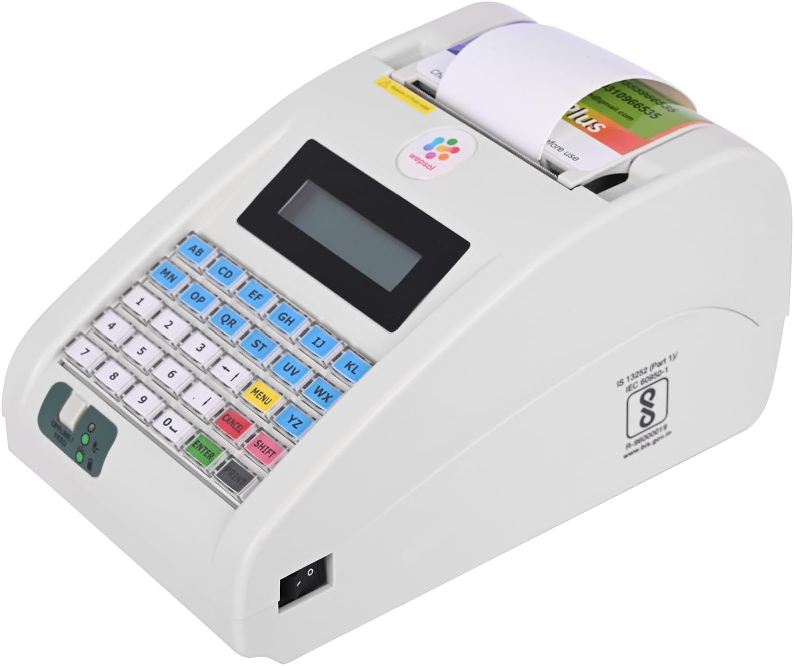 Wep India BP JOY Billing Printer, 2-inch, 700 Item Capacity (White ...