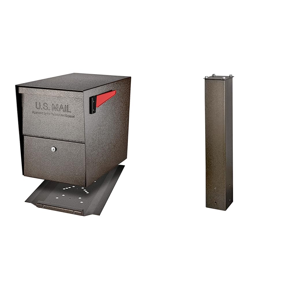 Mail Boss Security Mailbox Bronze Package Master Curbside Locking 21.5 ...