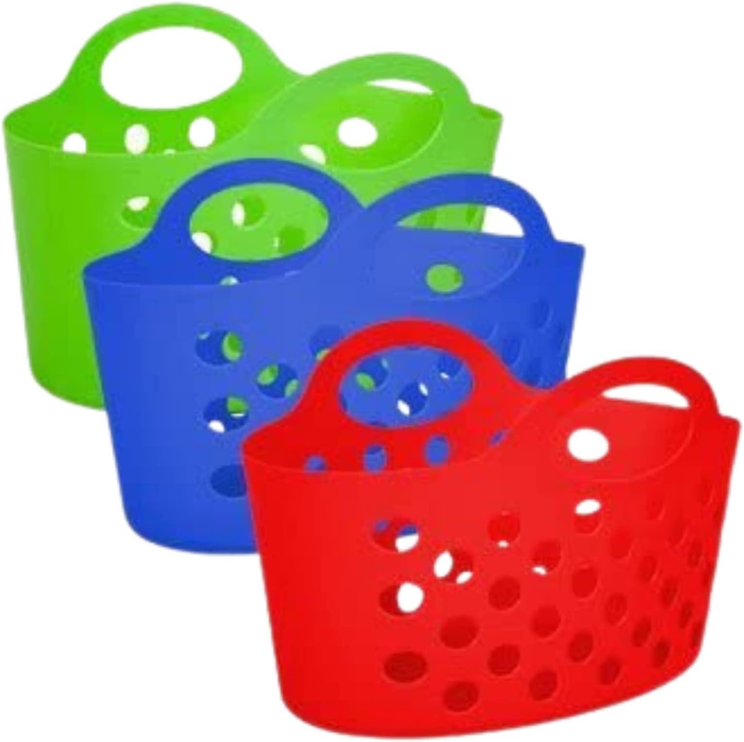 Amazon.com: Flexible Plastic Basket Totes 2 pack (Blue) : Home & Kitchen