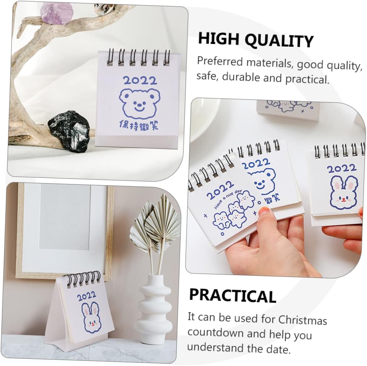 STOBOK 18 Pcs 2022 Calendar Small Desk Calendarios De Adviento 2022 ...