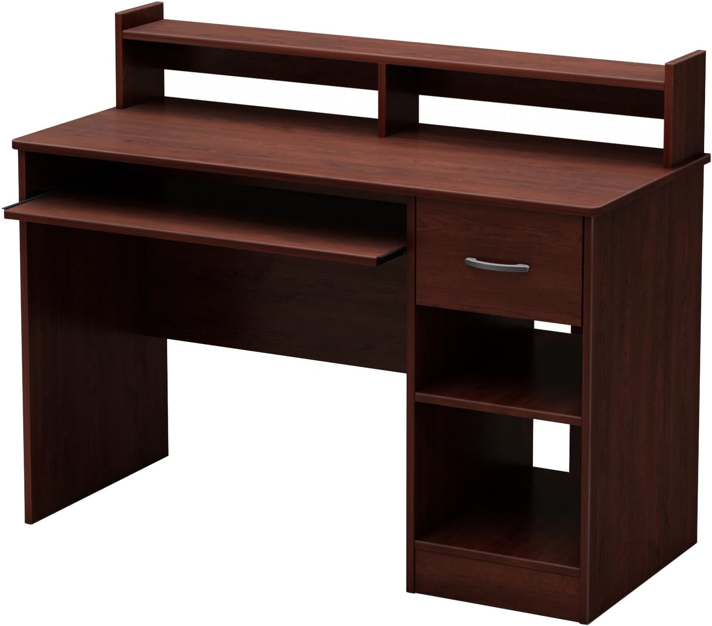 Amazon.com: South Shore Axess Desk with Keyboard Tray, Royal Cherry ...