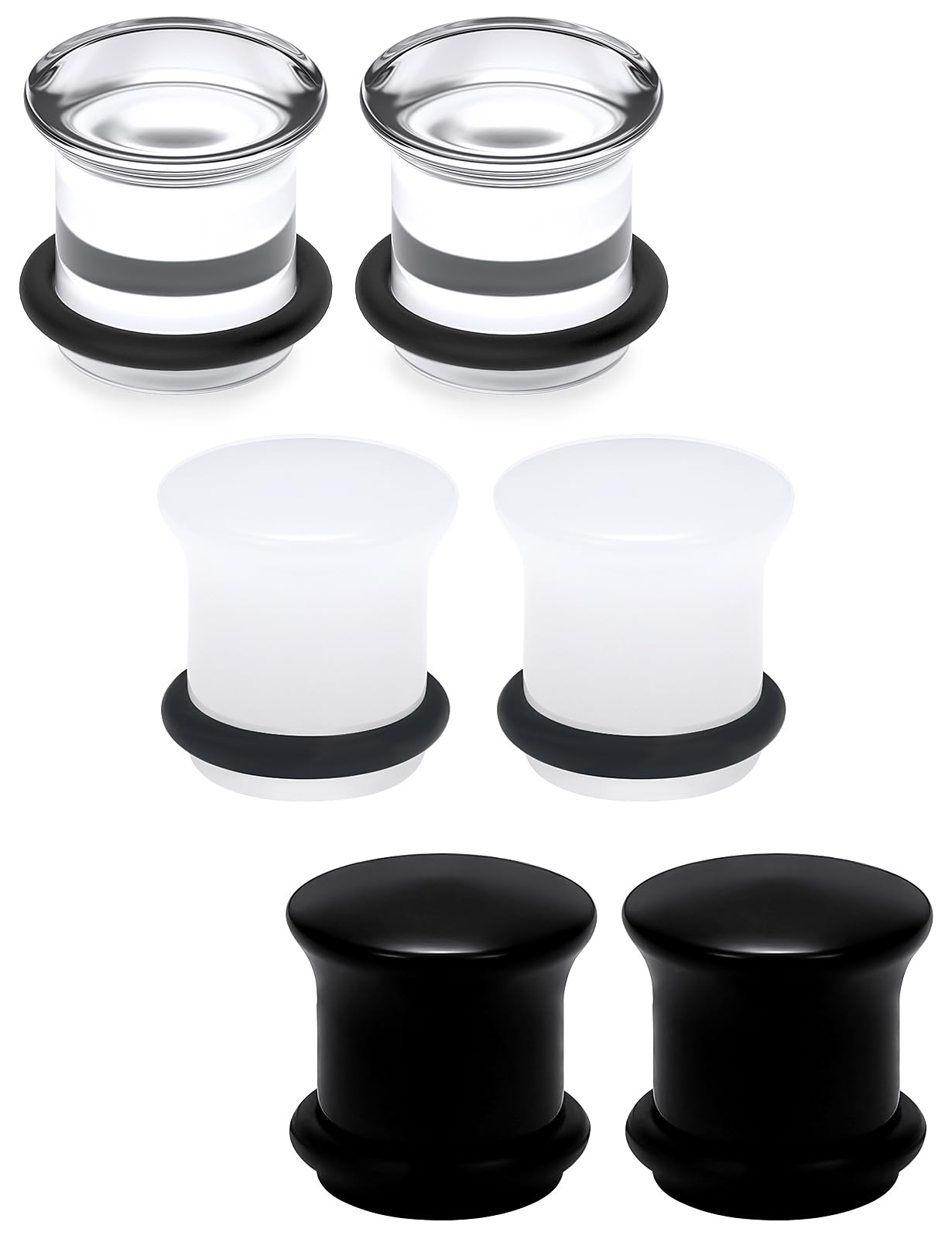 Snapklik.com : 10G Acrylic Single Flare Ear Gauges Plugs Tunnel Earring ...