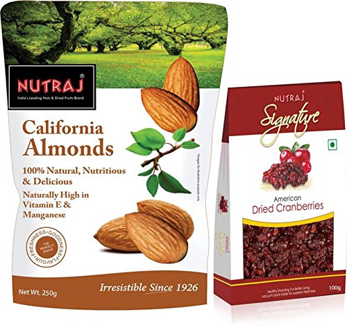 Nutraj Dry Fruits Super Saver Combo Pack 350g (Almonds 250g & Dried ...