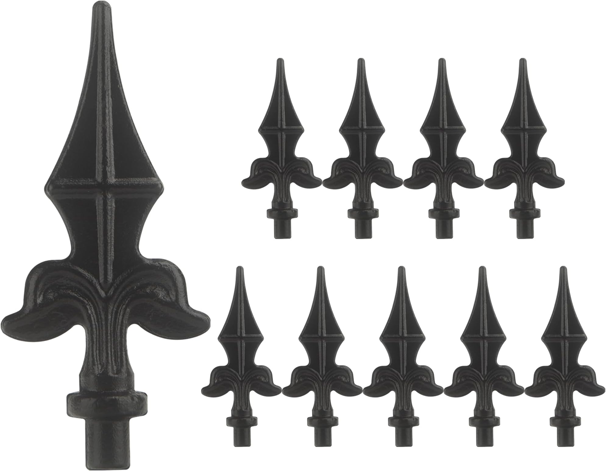 Amazon.com : ZXNhome 10pcs Cast Iron Fence Finials - Trident Spear ...