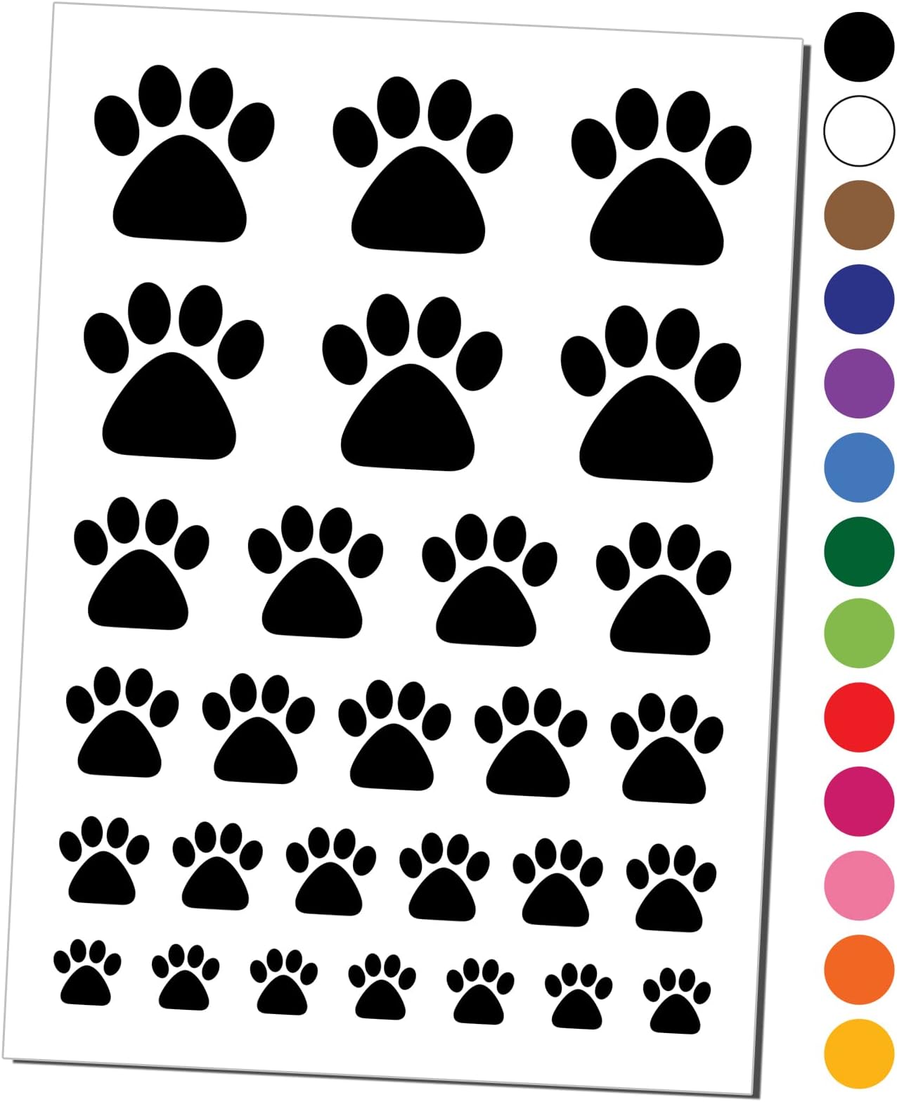 Amazon.com : 20 Sheets 240 Pcs Dog Paw Glitter Tattoo Sticker Temporary ...