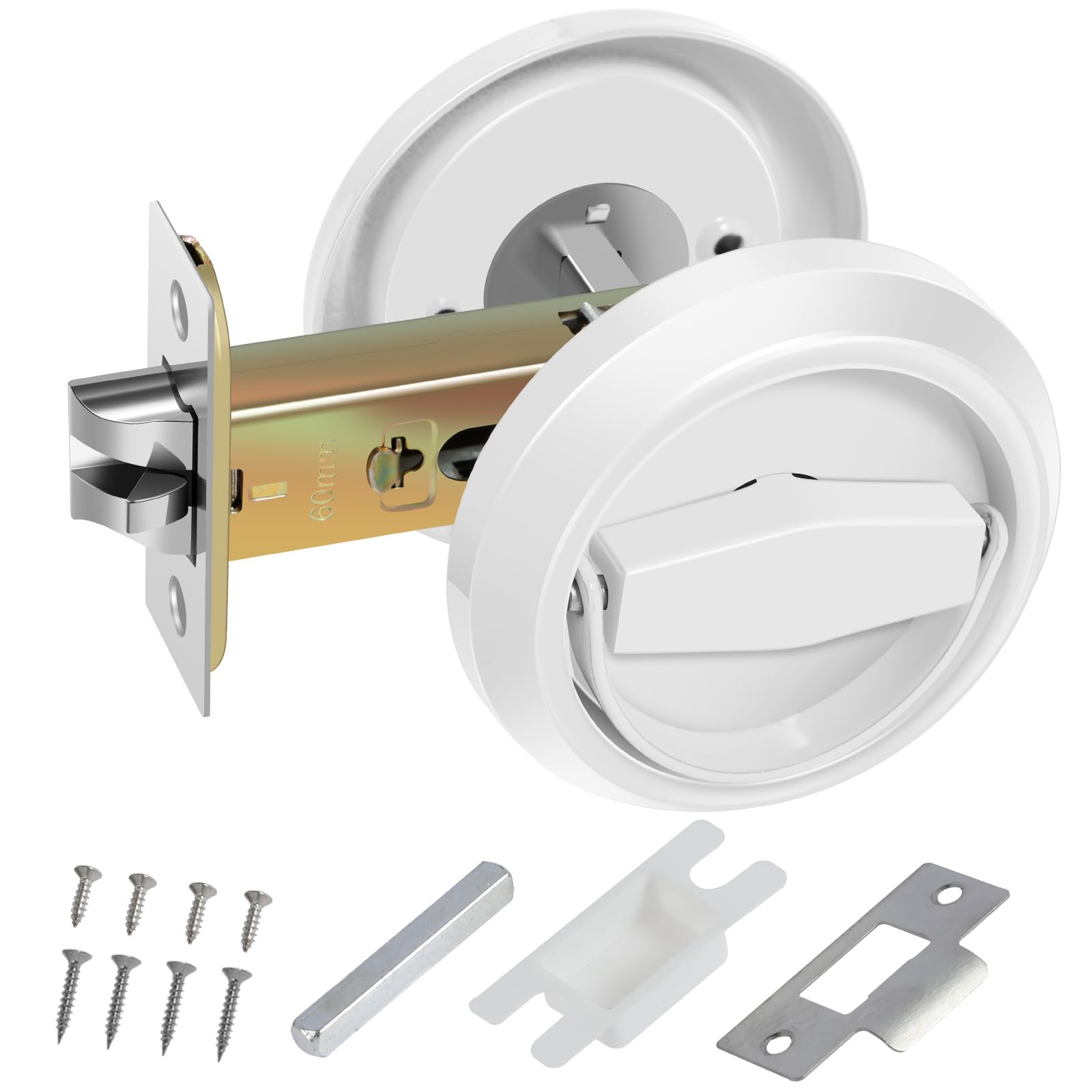 Round Recessed Door Lock, Stainless Steel Round Hidden Recessed Cup ...