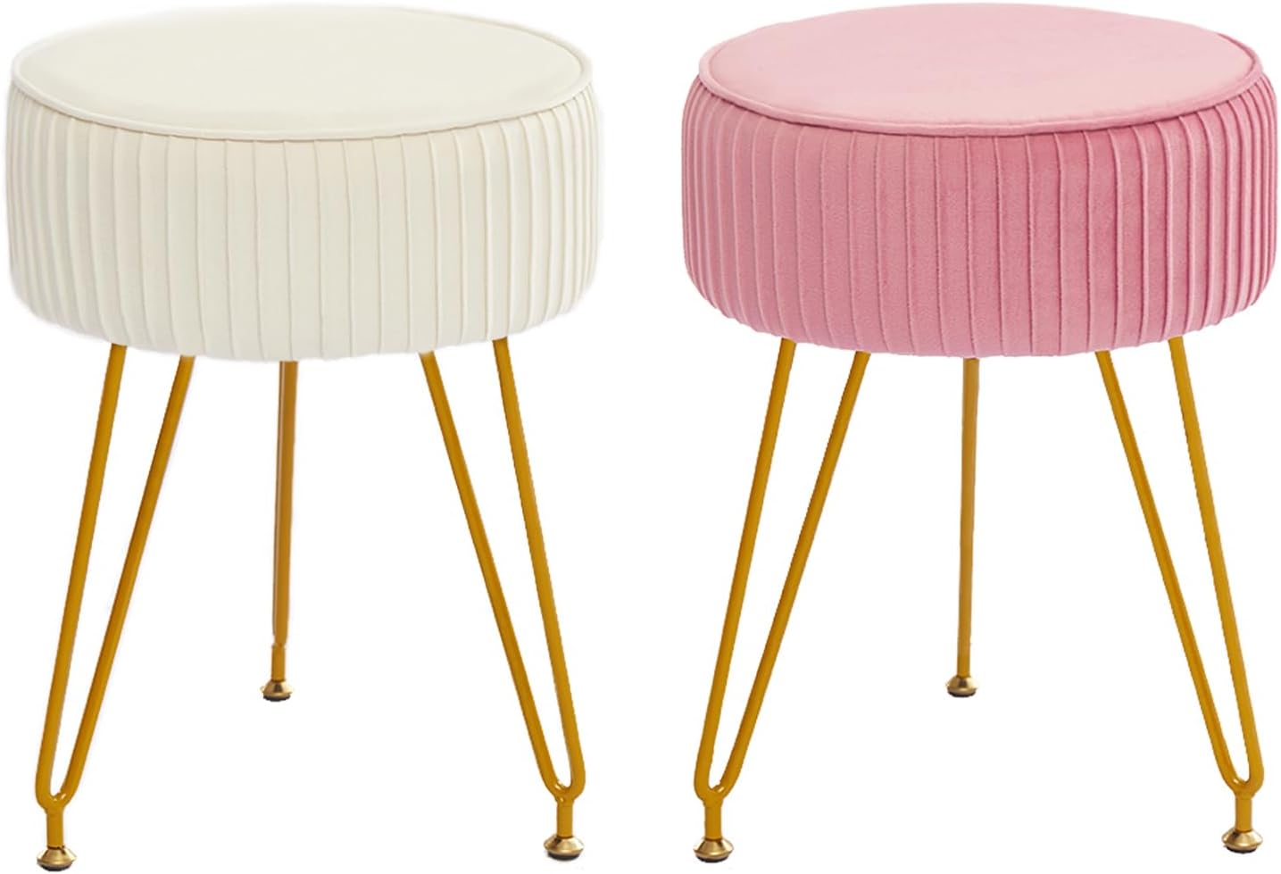 Amazon.com: Velvet Vanity Stool Chair, Modern Ottoman Foot Rest Stool ...