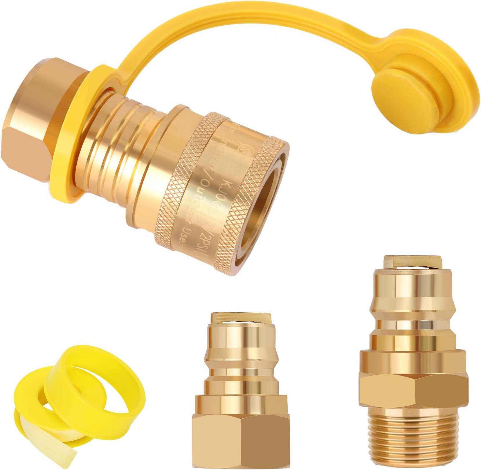 Amazon.com : Aupoko 3/4" Dual Fuel Generator Natural Propane Hose Quick ...