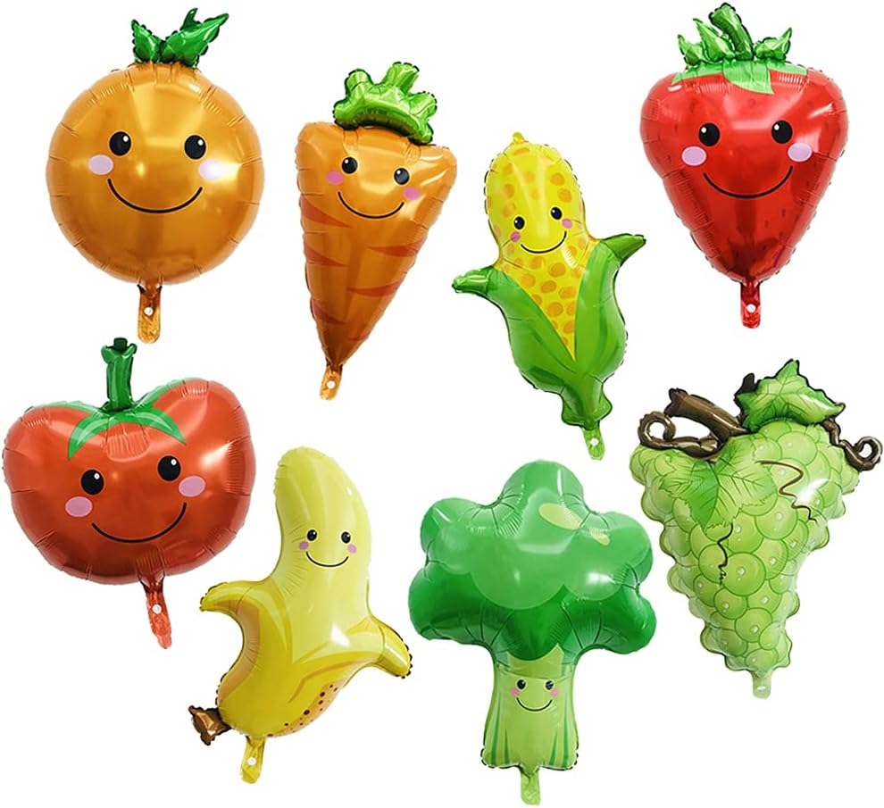 Amazon.com: AnnoDeel 8pcs Fruit Vegetable Foil Balloons, 30inch ...