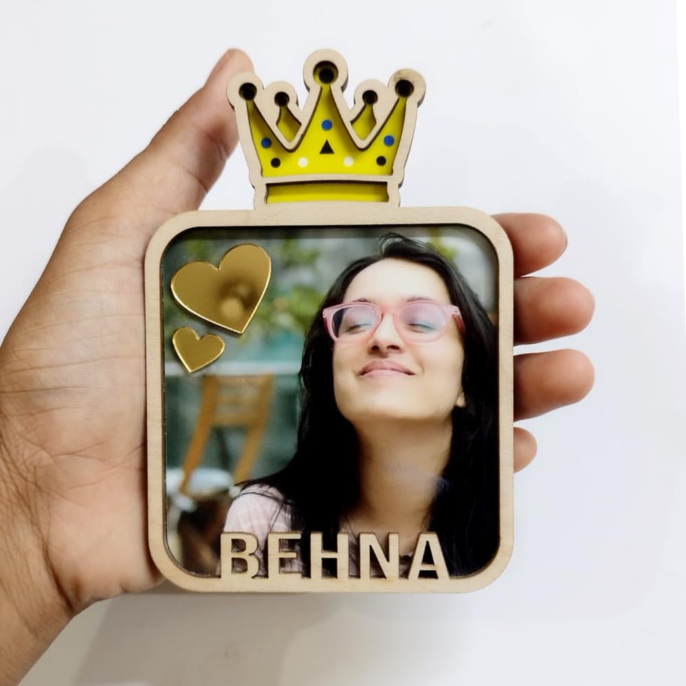 Buy Deep Print Customized Photo Fridge Magnets (Set of 2) Wooden ...