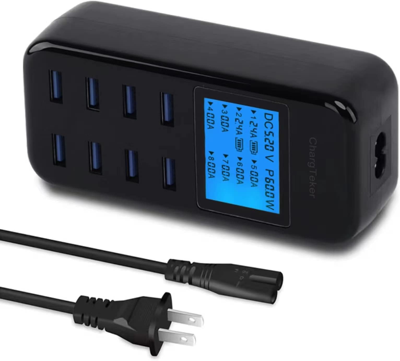 Amazon.com: Multiple USB Charger, 40W 8-Port Desktop Charging Station ...