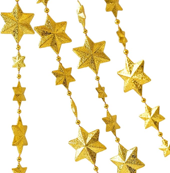 Amazon.com: Vpang Stars Pearls Beads String Garland for Christmas ...