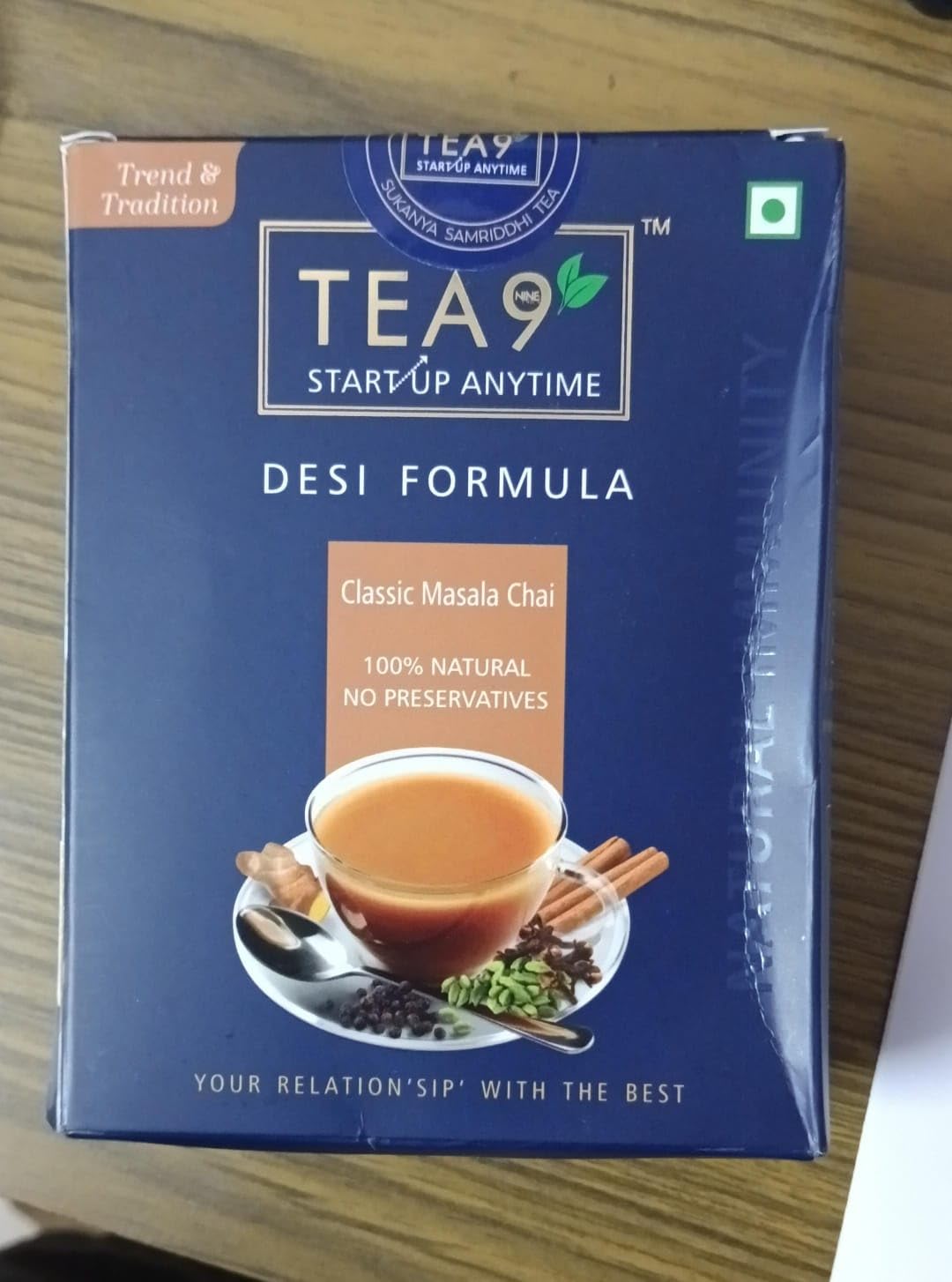 TEA9 Masala - Desi Formula | Premium Indian Classic Masala Chai, 1 Pack ...
