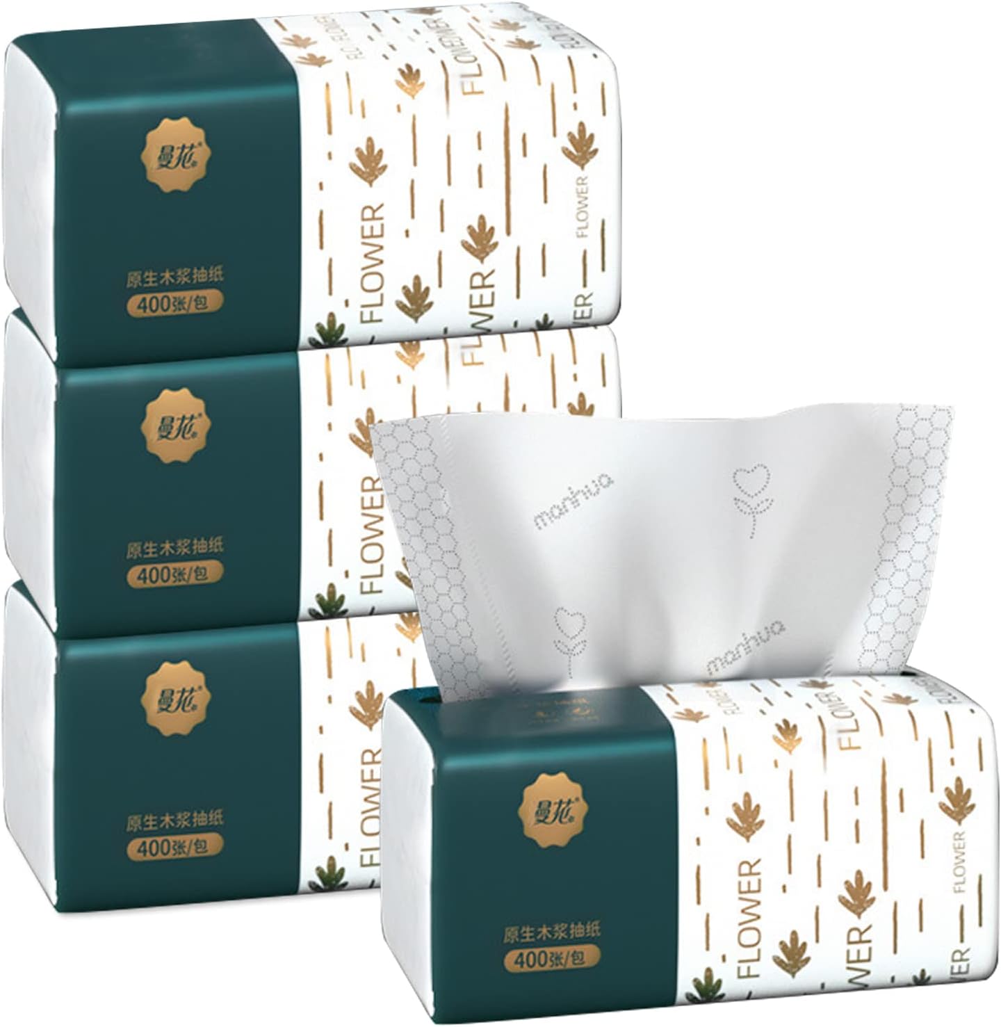 Amazon.com: Daisy Facial Tissues 4 Ply Soft Tissues No Fluorescent ...