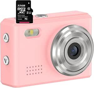 Amazon.com : Compact Retro Mini Camera with LED Flash, Digital Vintage ...