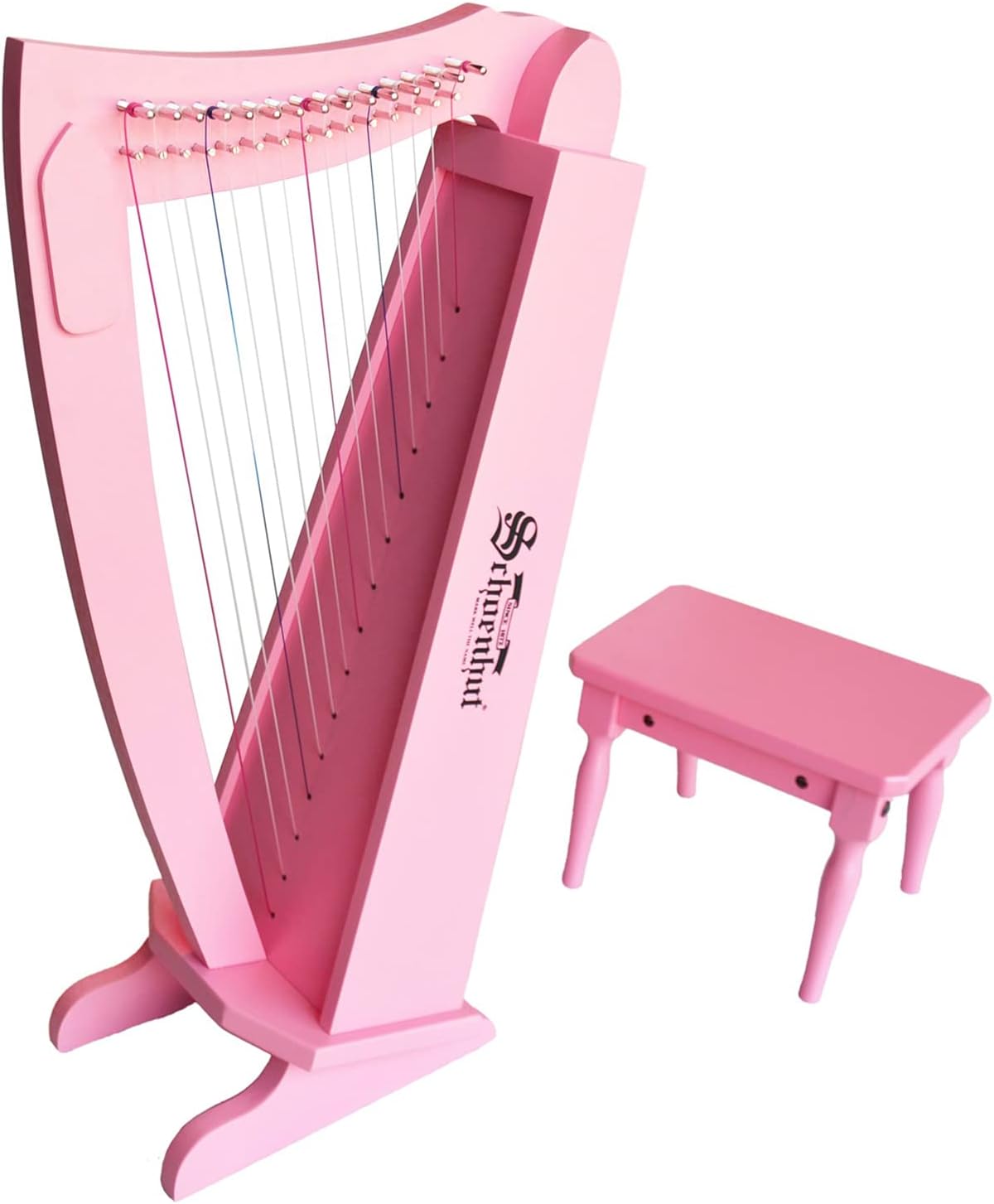 Schoenhut 15 String Harp with Bench (Pink) : Amazon.co.uk: Musical ...