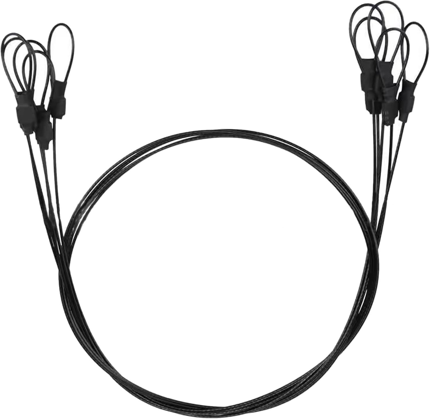 Amazon.com: XEGZLH Looped End Cable Braided Stainless Steels Black ...