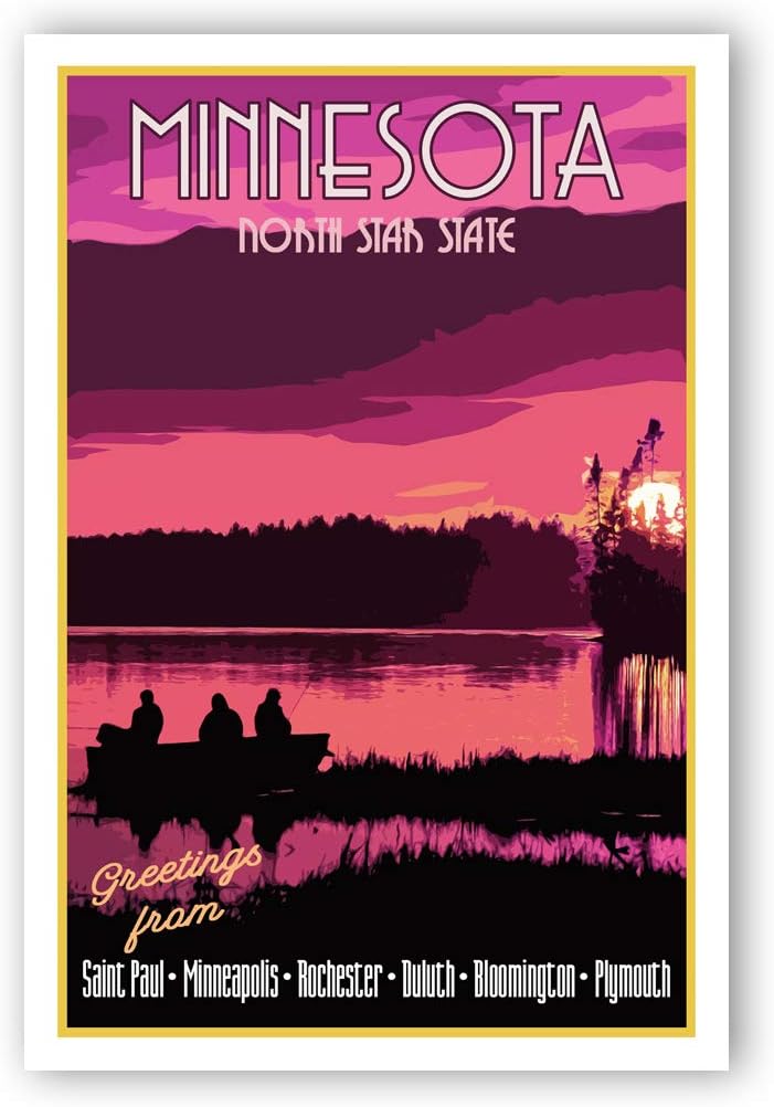 Amazon.com : MINNESOTA TRAVEL POSTER postcard set of 20 identical ...