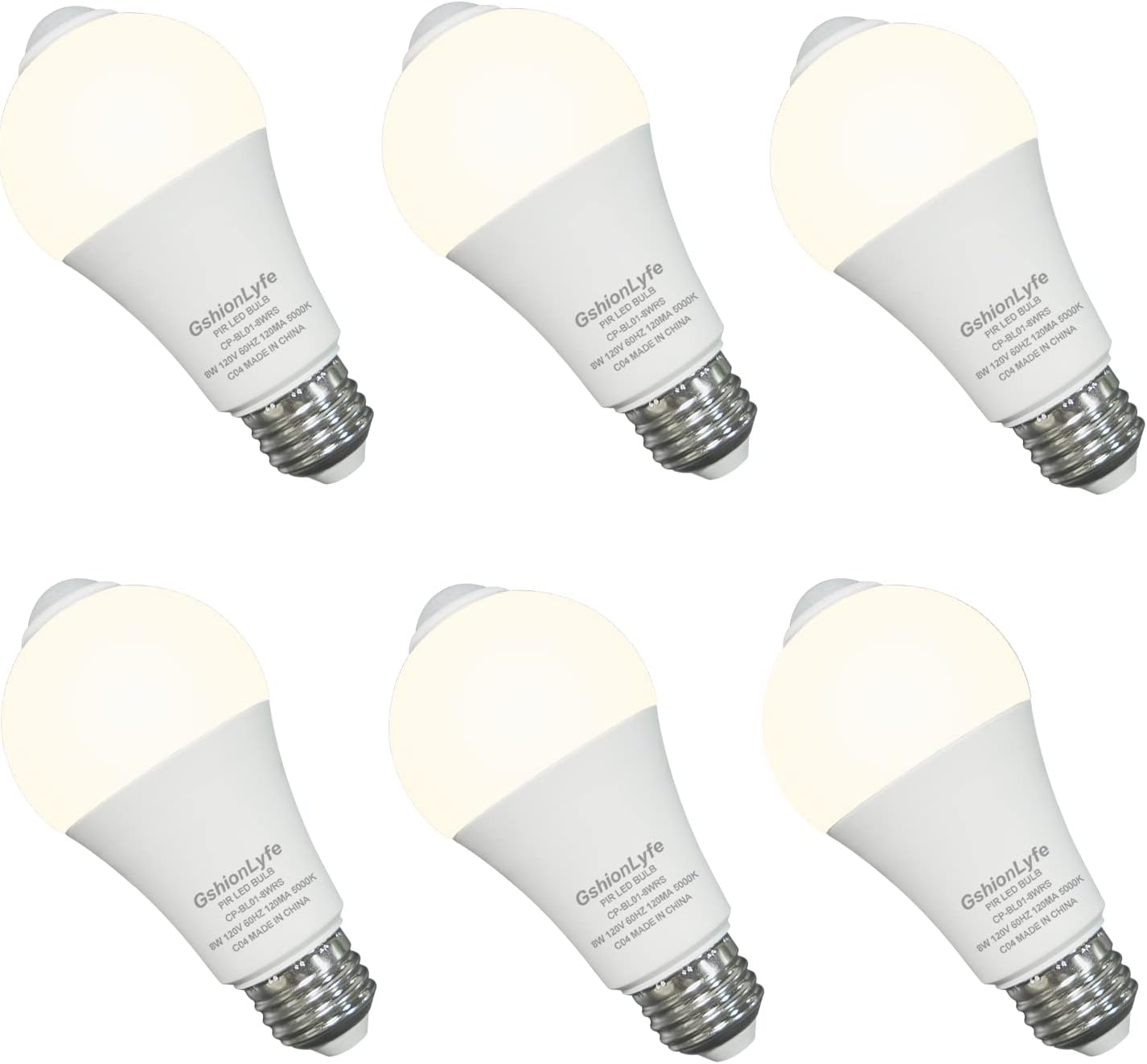 Minpory Motion Sensor Light Bulbs-3 Pack, 13W(100W Equivalent) 1100lm ...