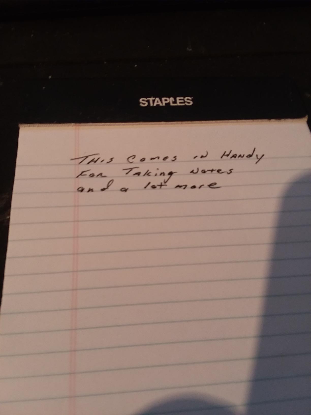 Amazon.com : Staples Perforated Notepad, Narrow Ruled, White, 5" x 8 ...