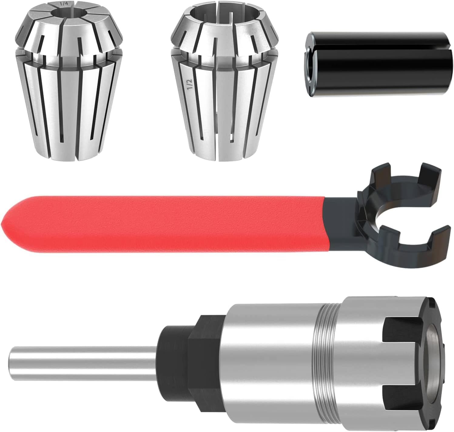 Dlantool 1/4 Inch Shank Router Collet Extension Rod Chuck Holder ...