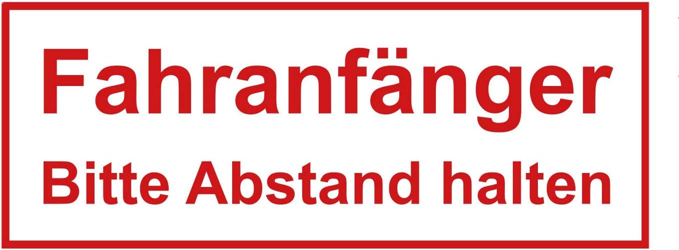 Aufkleber Fahranfänger Auto Anfänger Car Sticker Hinweis Bitte Abstand ...