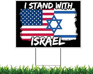 Amazon.com : I Stand With Israel, Support Israel, USA Flag and Isreal ...