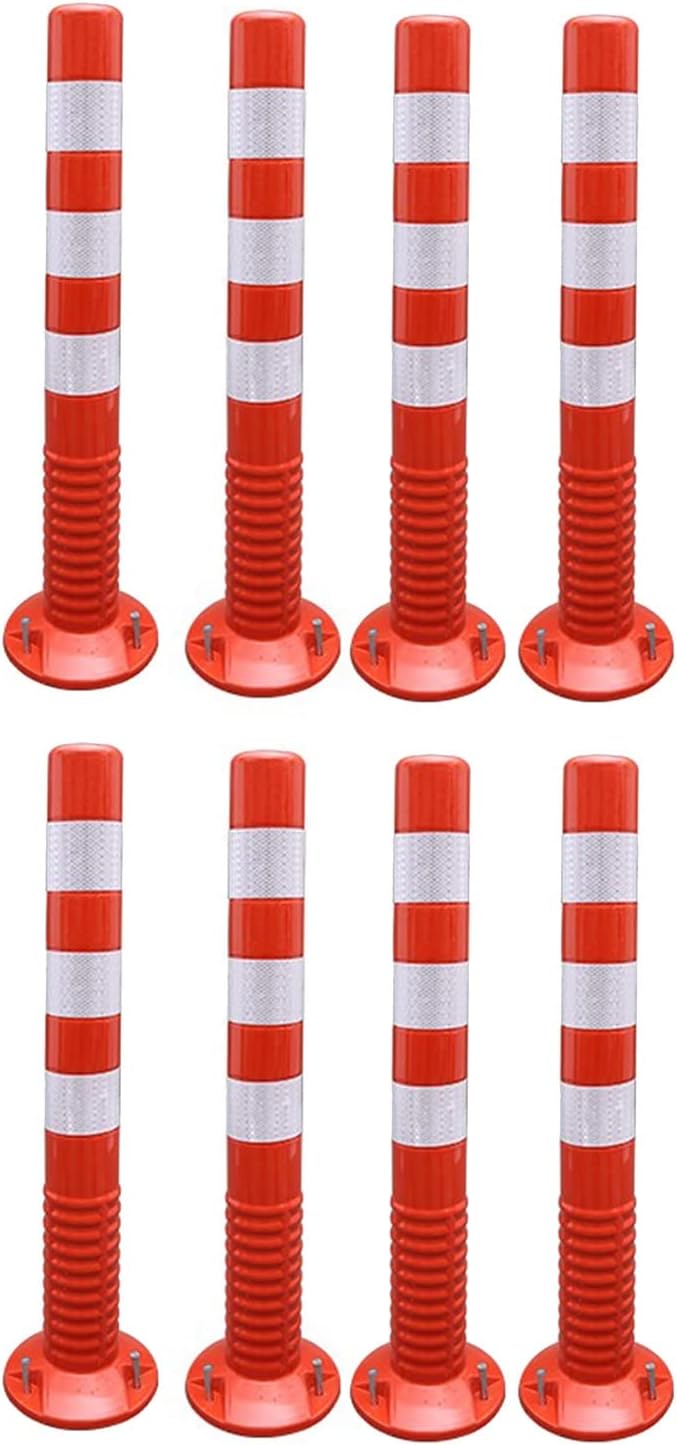 Lot de 8 poteaux de signalisation flexibles, cônes d'avertissement ...