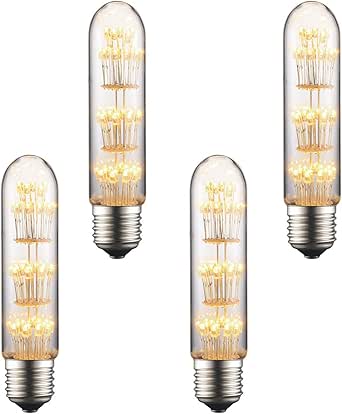 Edearkar T10/T30 Tubular Light Bulb, T125 Tube Edison Light Vintage ...