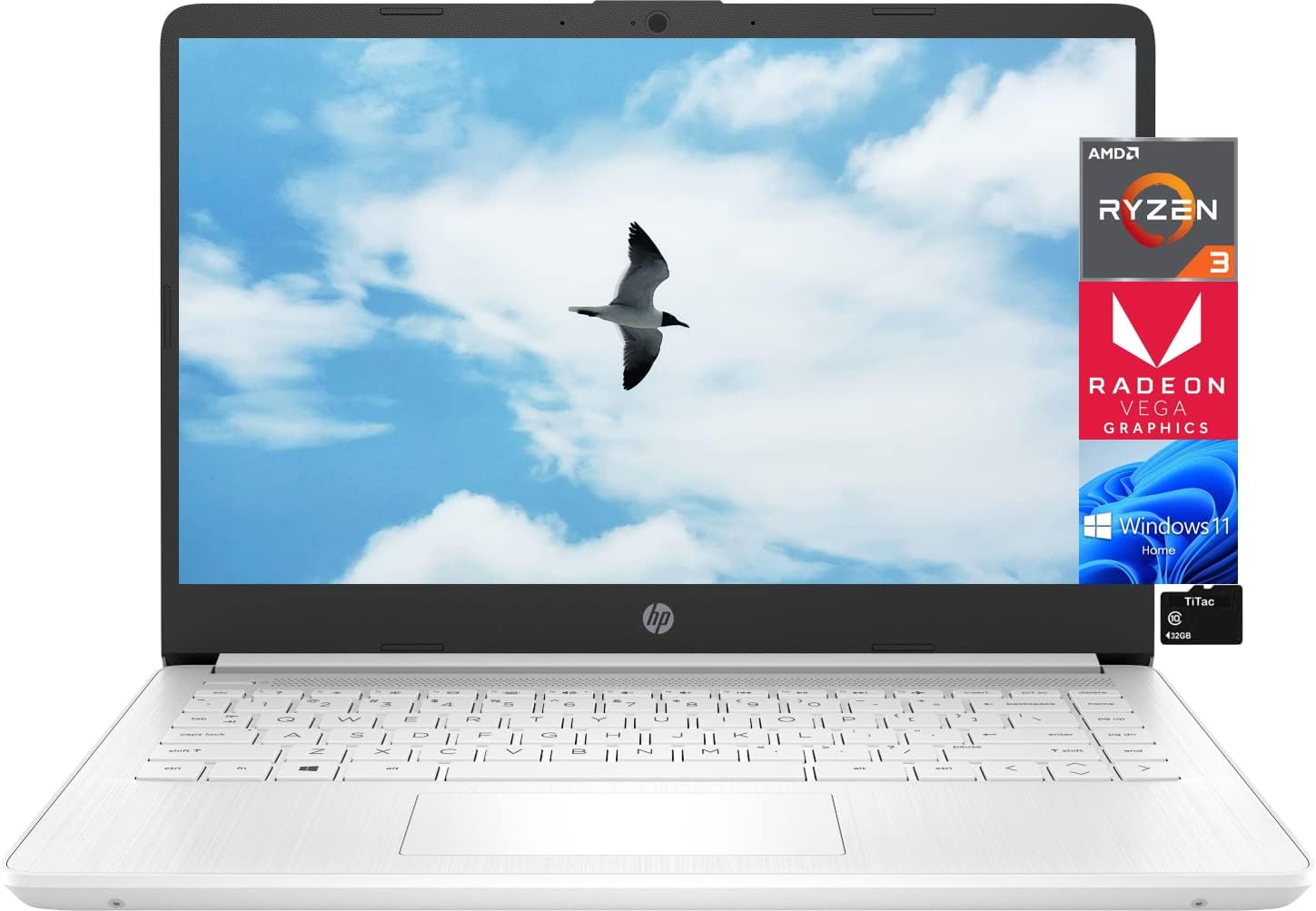 Amazon.com: HP 2022 Notebook 14 Laptop, 14" HD IPS Display, AMD Ryzen 3 ...