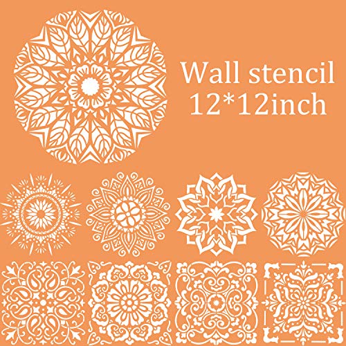 Buy 12 x 12 Inch Large Size Reusable Stencil Mandala Stencil Laser Cut ...