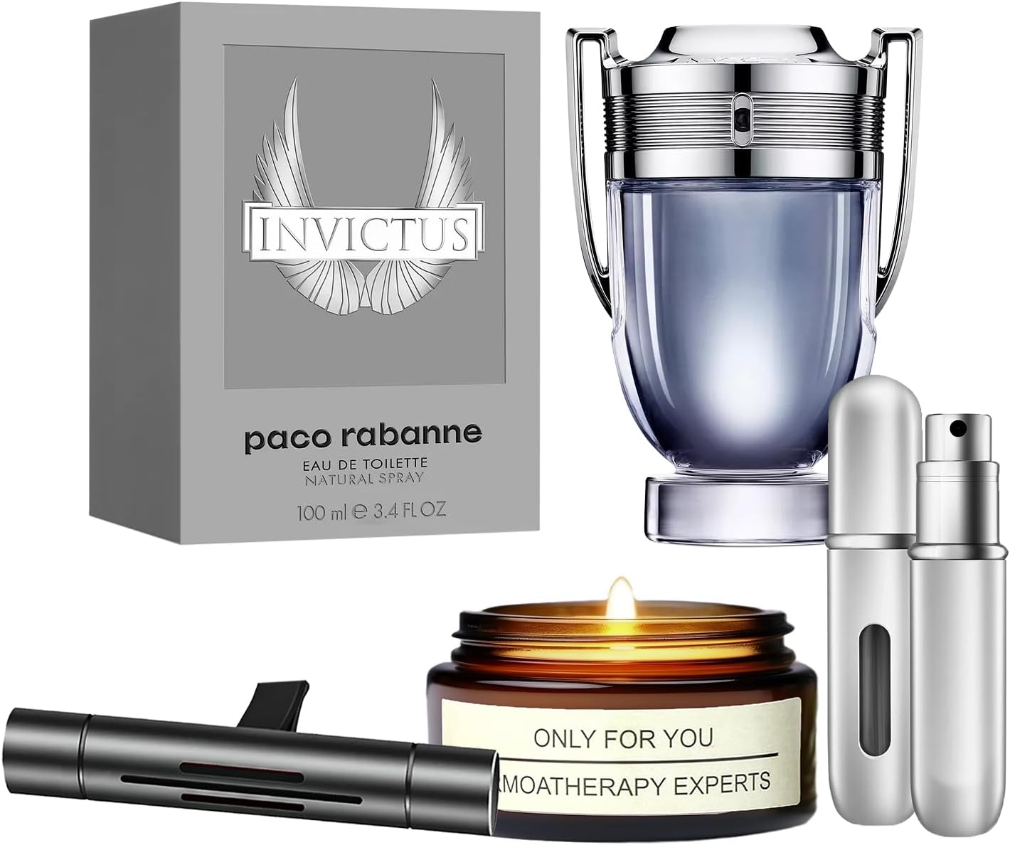 Amazon.com: Paco Rabanne Invictus 2 Piece Gift Set for Men (Deodorant ...