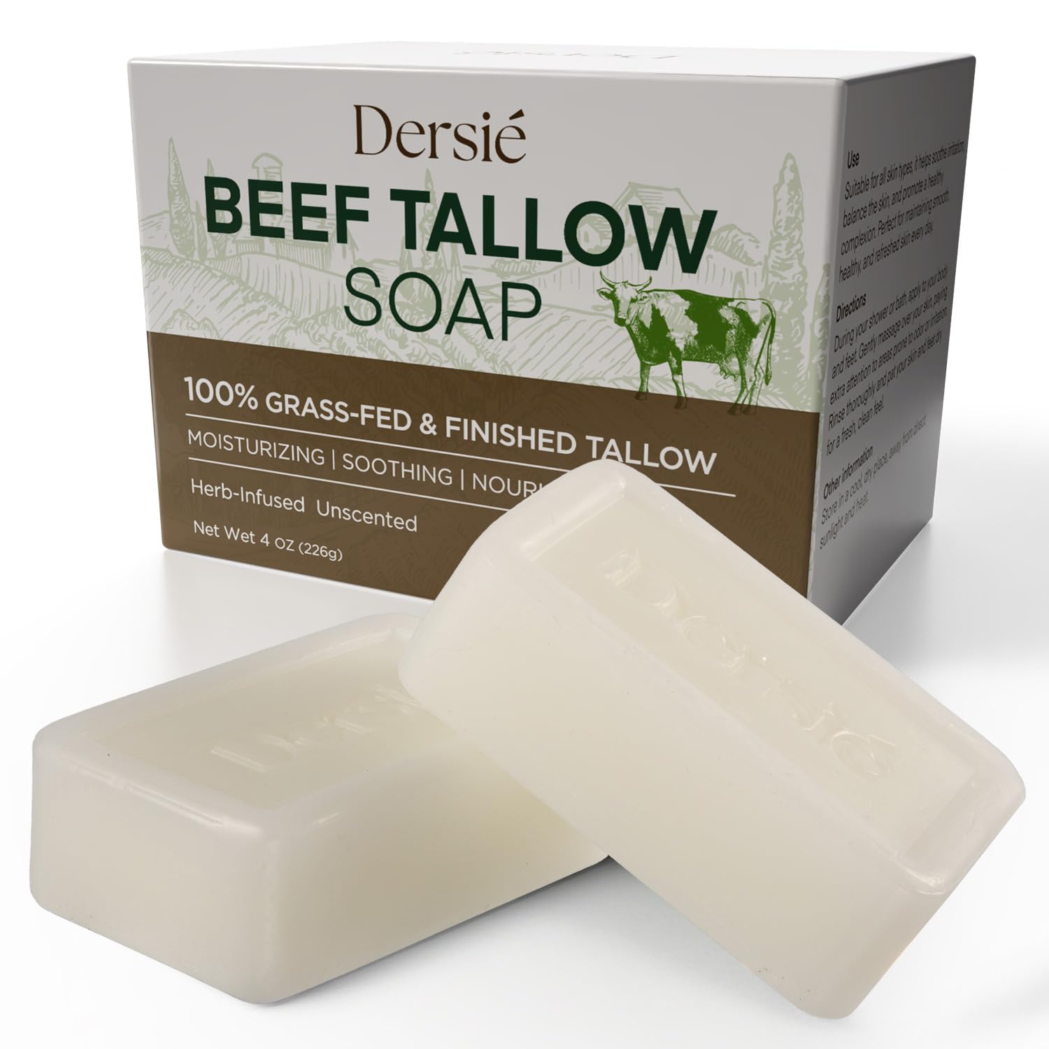 Snapklik.com : Beef Tallow Soap Bar For Skin