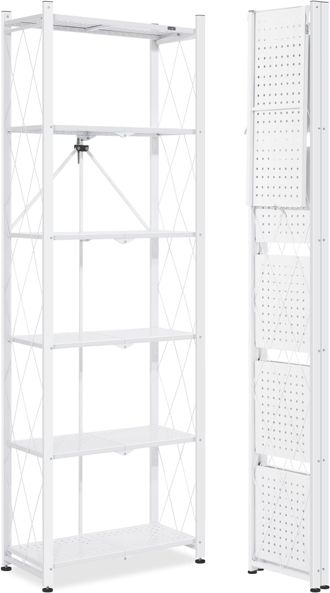 Amazon.com: YAOHUOO 65.7" Modern Bookshelf, 5 Tier Suspension Bridge ...