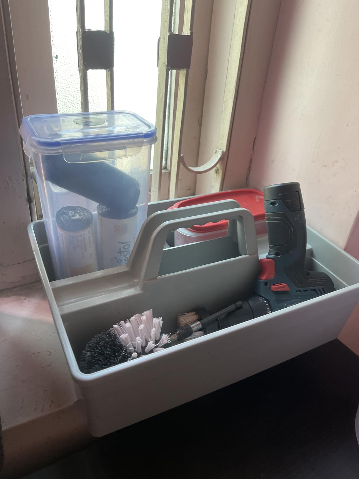 AIR O MATIC Handy Caddy Tool Bucket (Grey) Multipurpose Grey Plastic ...