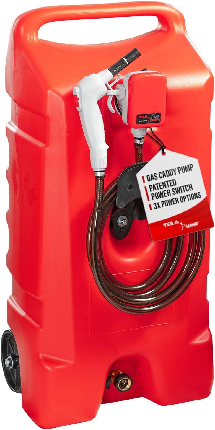 TERA PUMP - Fuel Tank Transfer Pump, 2.6 Gal/Min, 9.8 ft Vinyl Hose ...