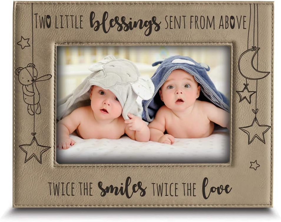 Amazon.com: Personalized New Baby Gifts for Twins Picture Frame for ...
