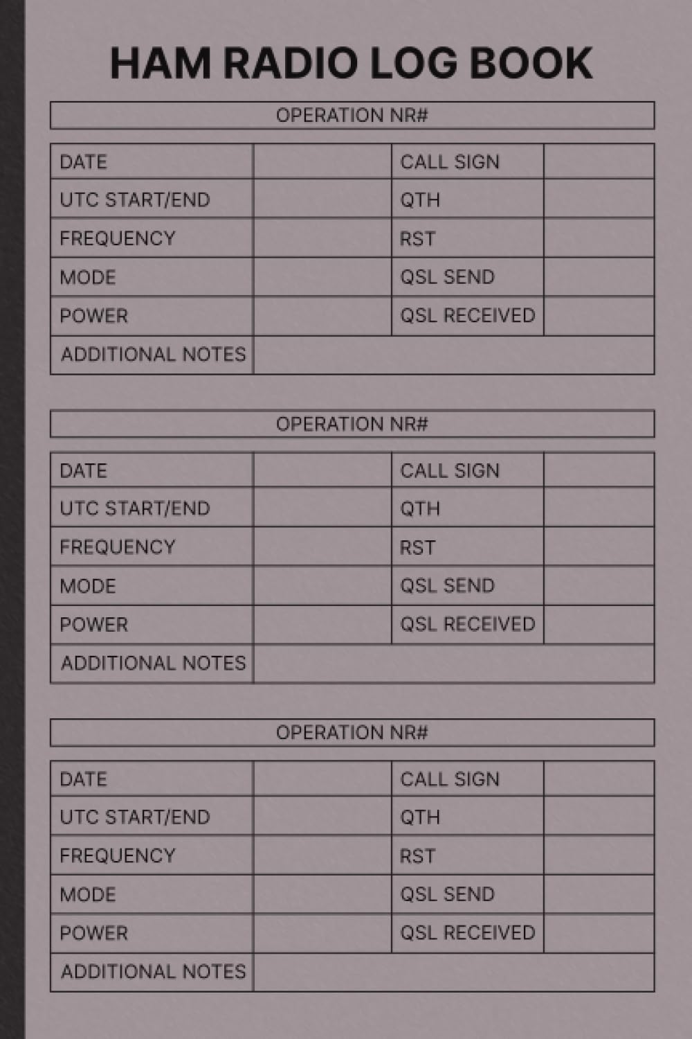 Ham Radio Log Book: Amateur Radio Operator Station Journal, Ham Radio ...