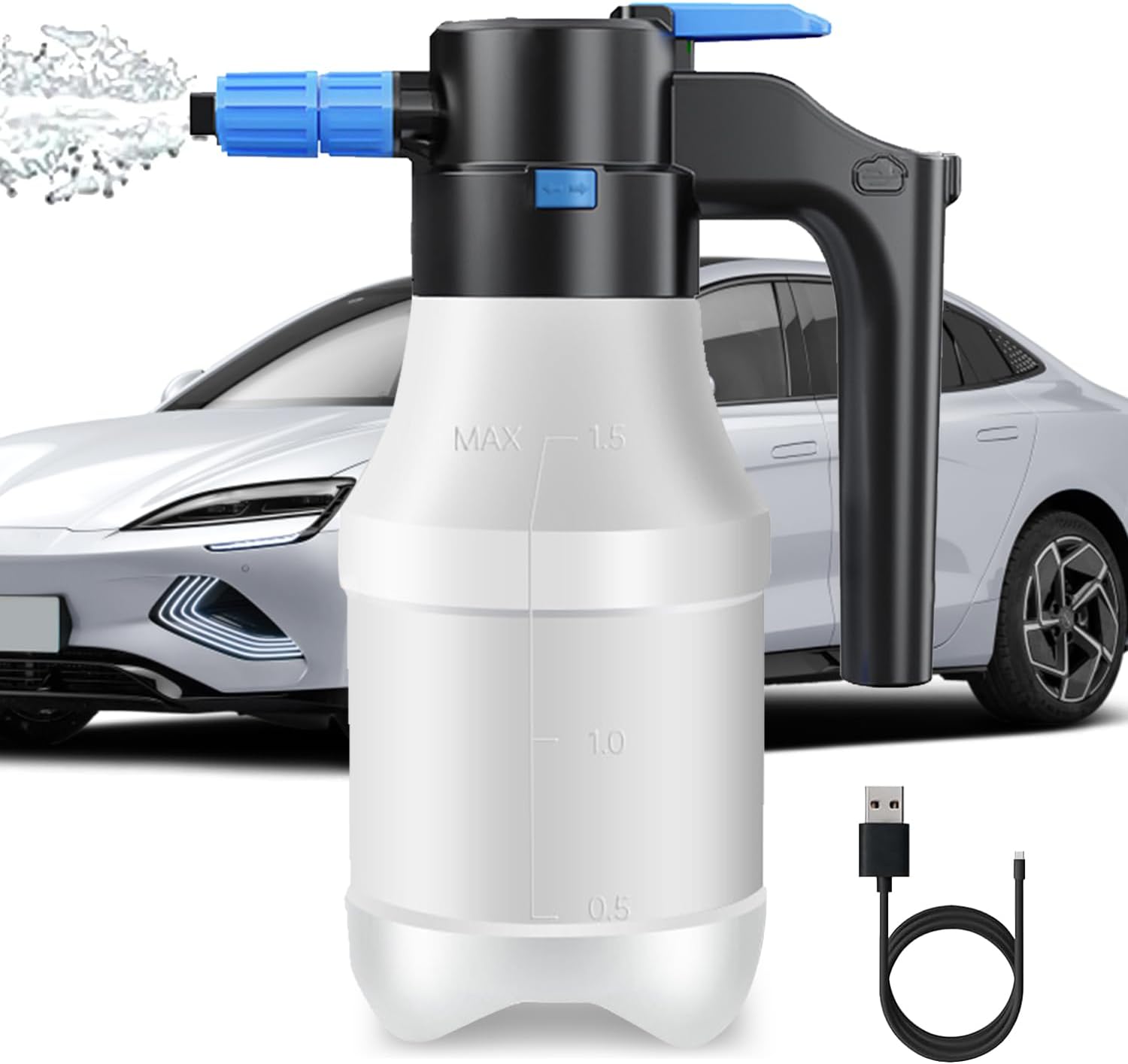 Electric Foam Sprayer Car Watering Sprayer 1.5L Snow Foam Sprayer High ...