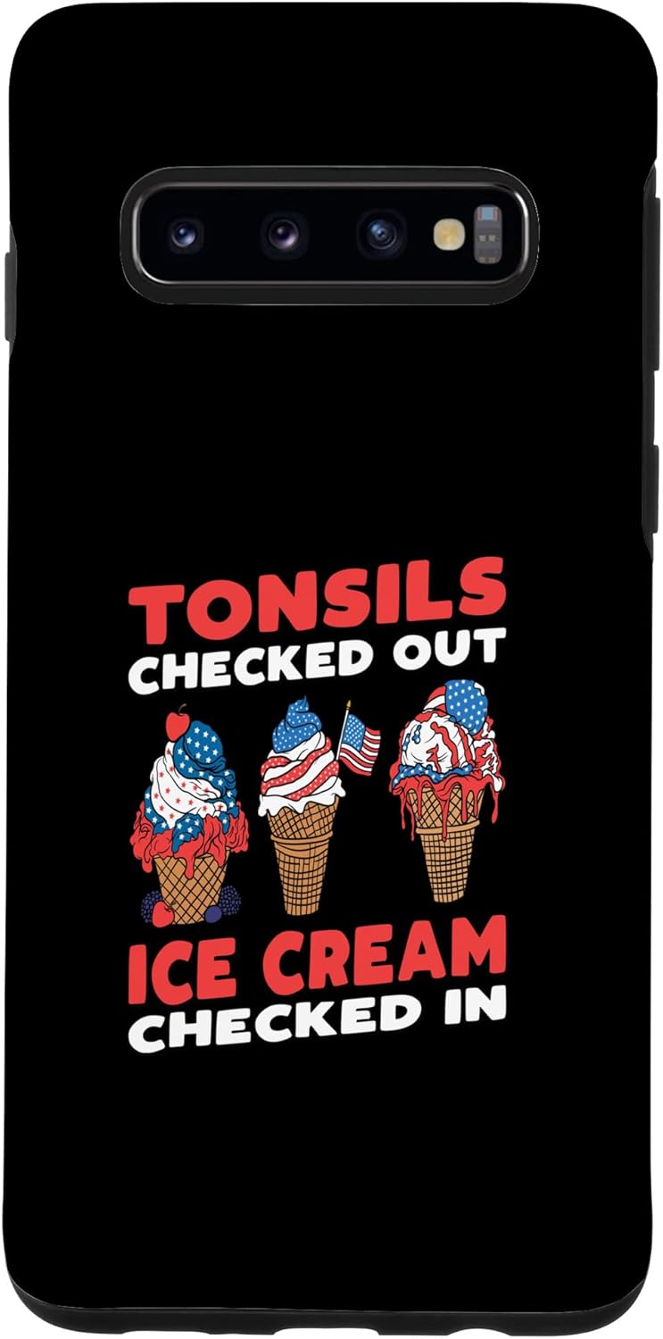 Amazon.com: Galaxy S10 Tonsils Checked Out American Flag Tonsil Removal ...