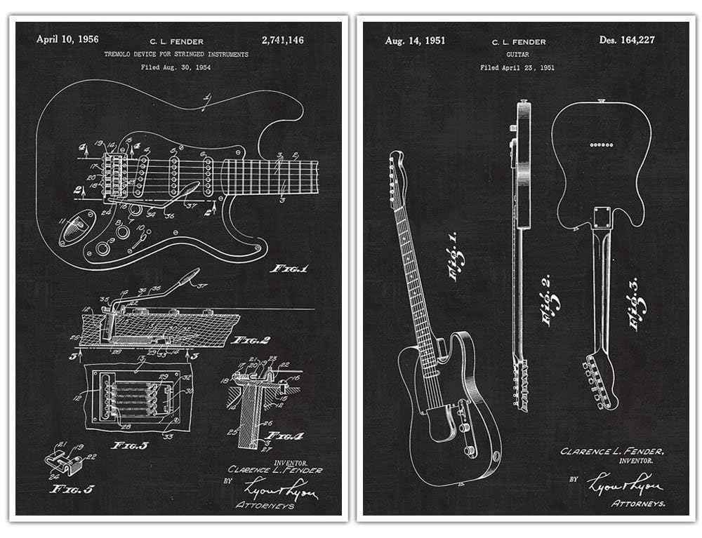 Amazon.com: Fender Guitar Poster, Fender Guitar, Guitar Art, Guitar ...