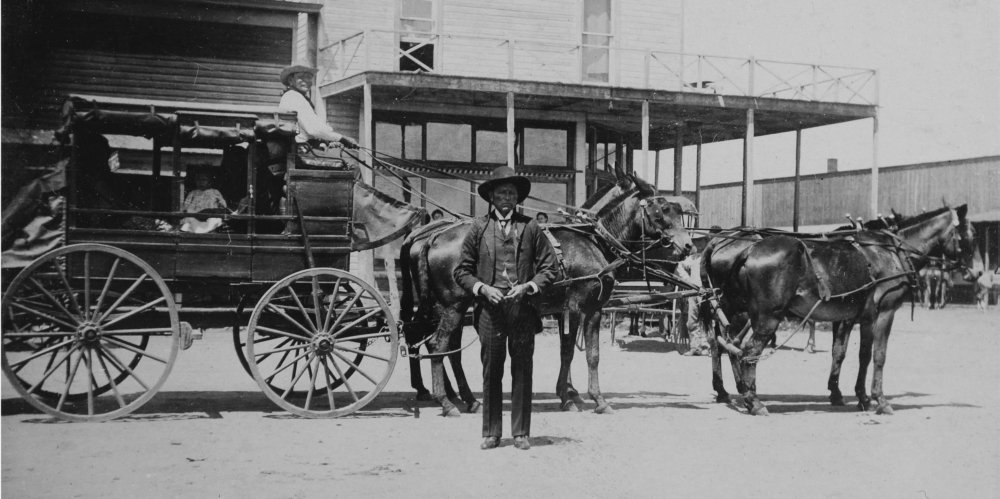 Buy Quanah Parkers Stage Coach Ca 1890s -Street Scene With Comanche ...
