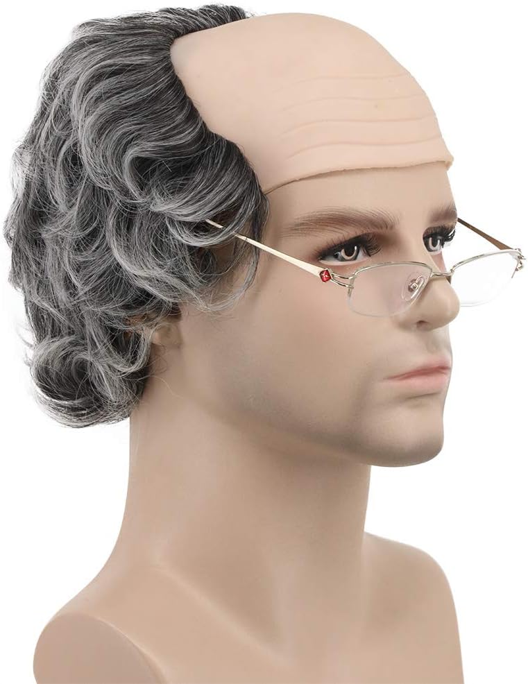 Amazon.com: TV Show Host Wig Adult Costume Gray Silver Old Man Grandpa ...