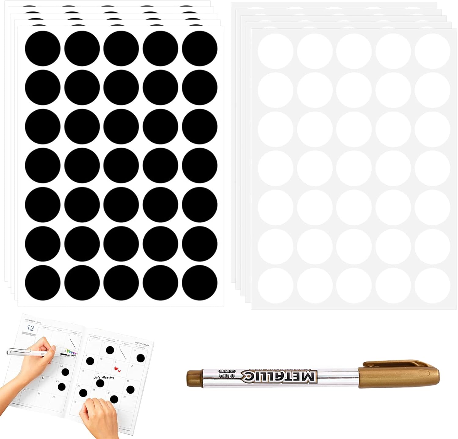 Amazon.com : 1920 PCS Color Coding Labels Circle Dot Stickers, Round ...