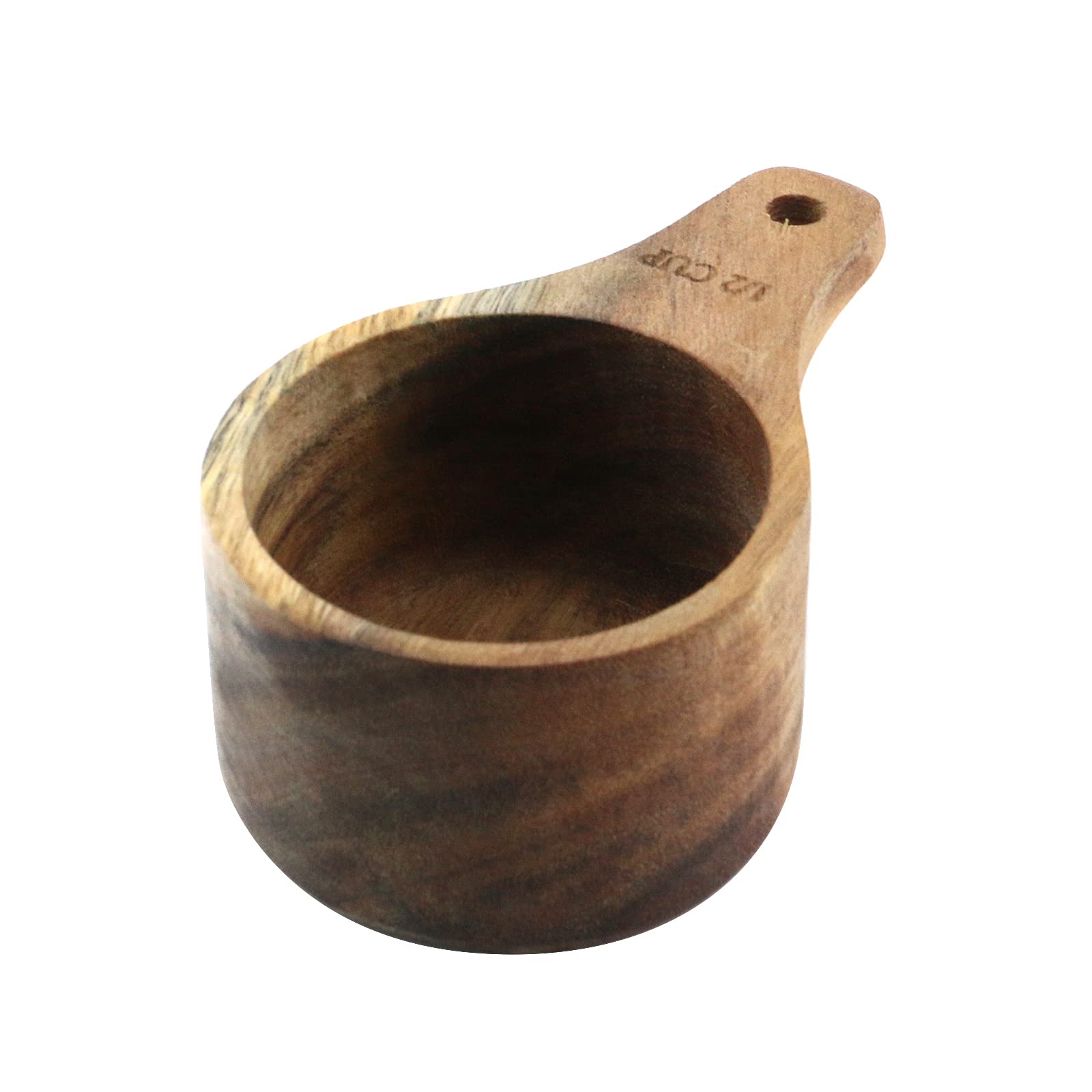 Amazon.com: Oedema Wood Measuring Cup Kitchen Utensils 1/2 Cup, for ...