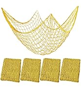 Amazon.com: 16 Pieces Natural Fish Net Decoration 80" x 40", Wall ...
